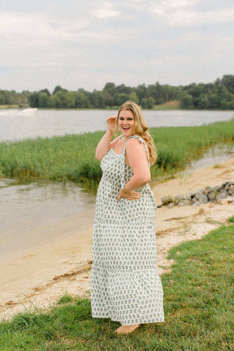 The Alexis Dress in Summer Seaglass - Final Sale – Carla Kiley Collection