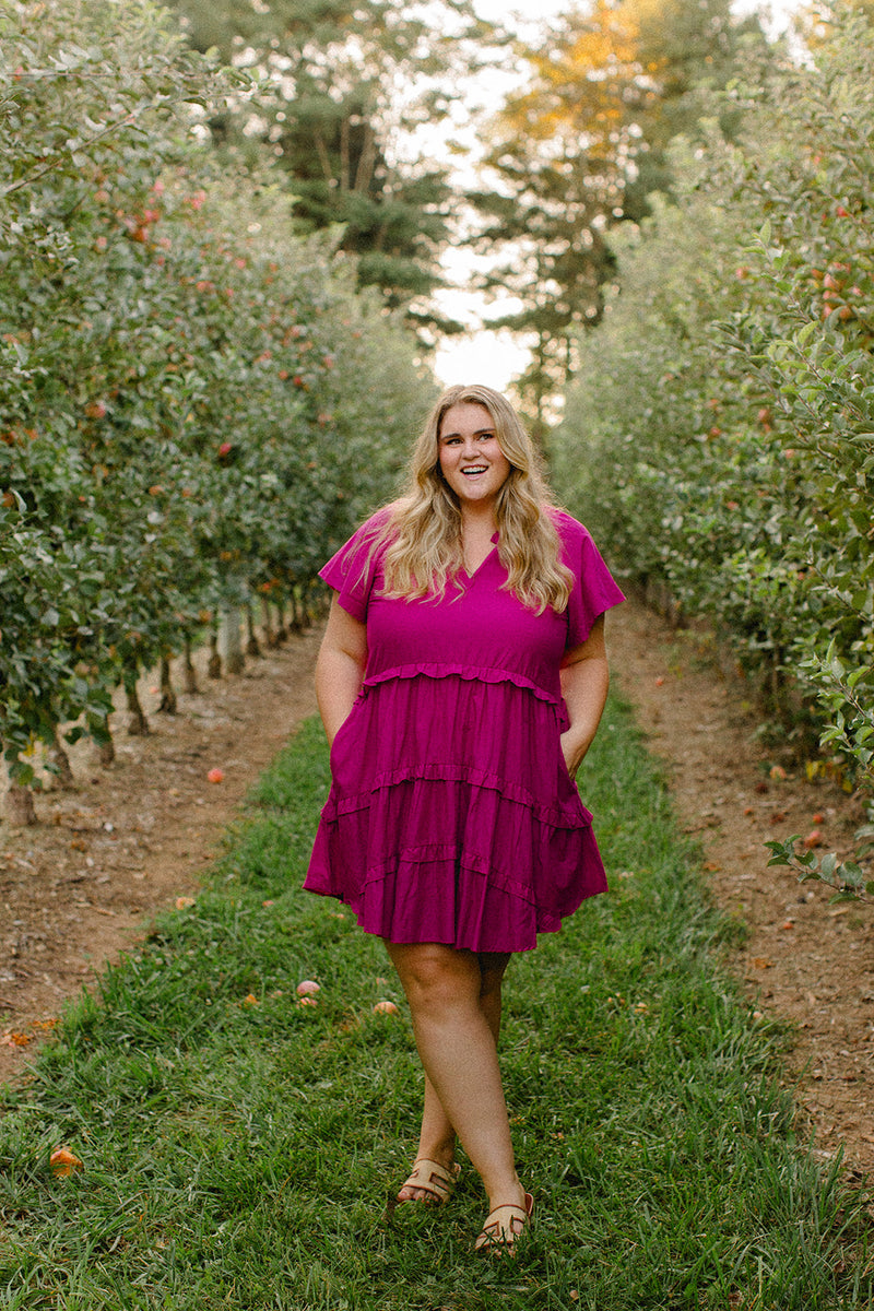The Kathleen Dress in Raspberry - Final Sale – Carla Kiley Collection
